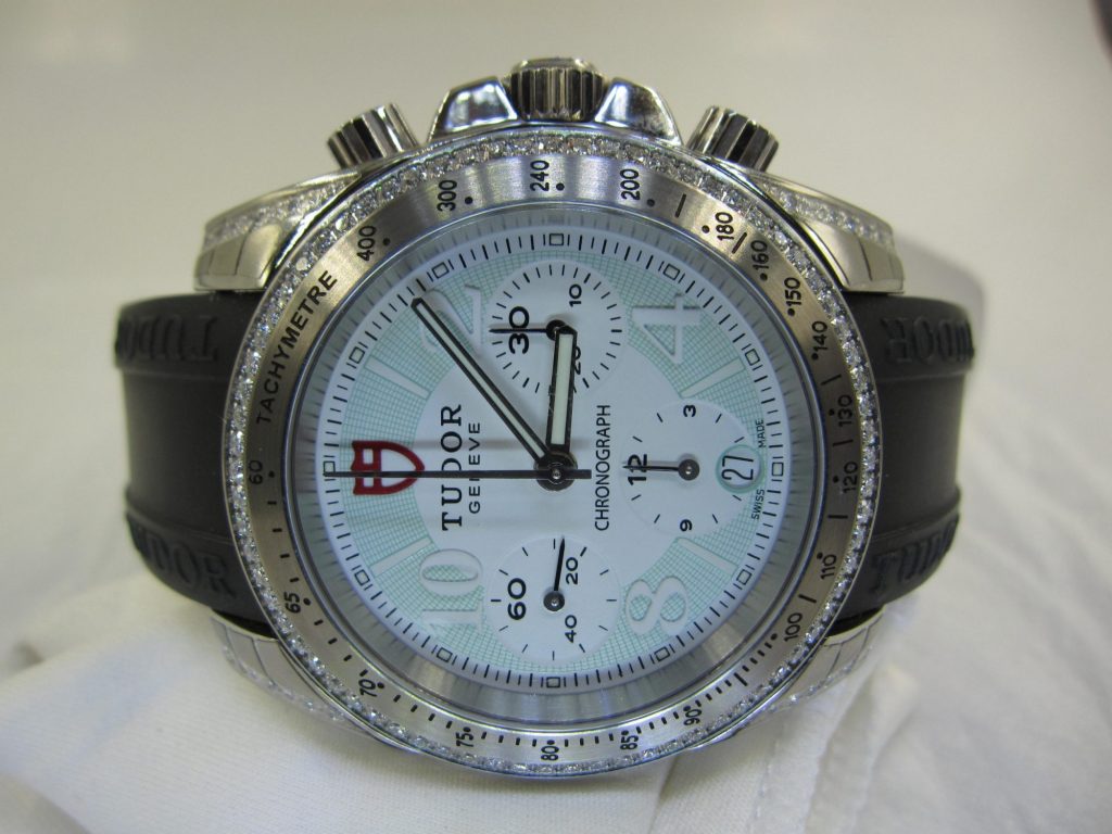 Tudor Chronograph Diamond Bezel (Unworn) TU-001 - Watch & Watch Gallery