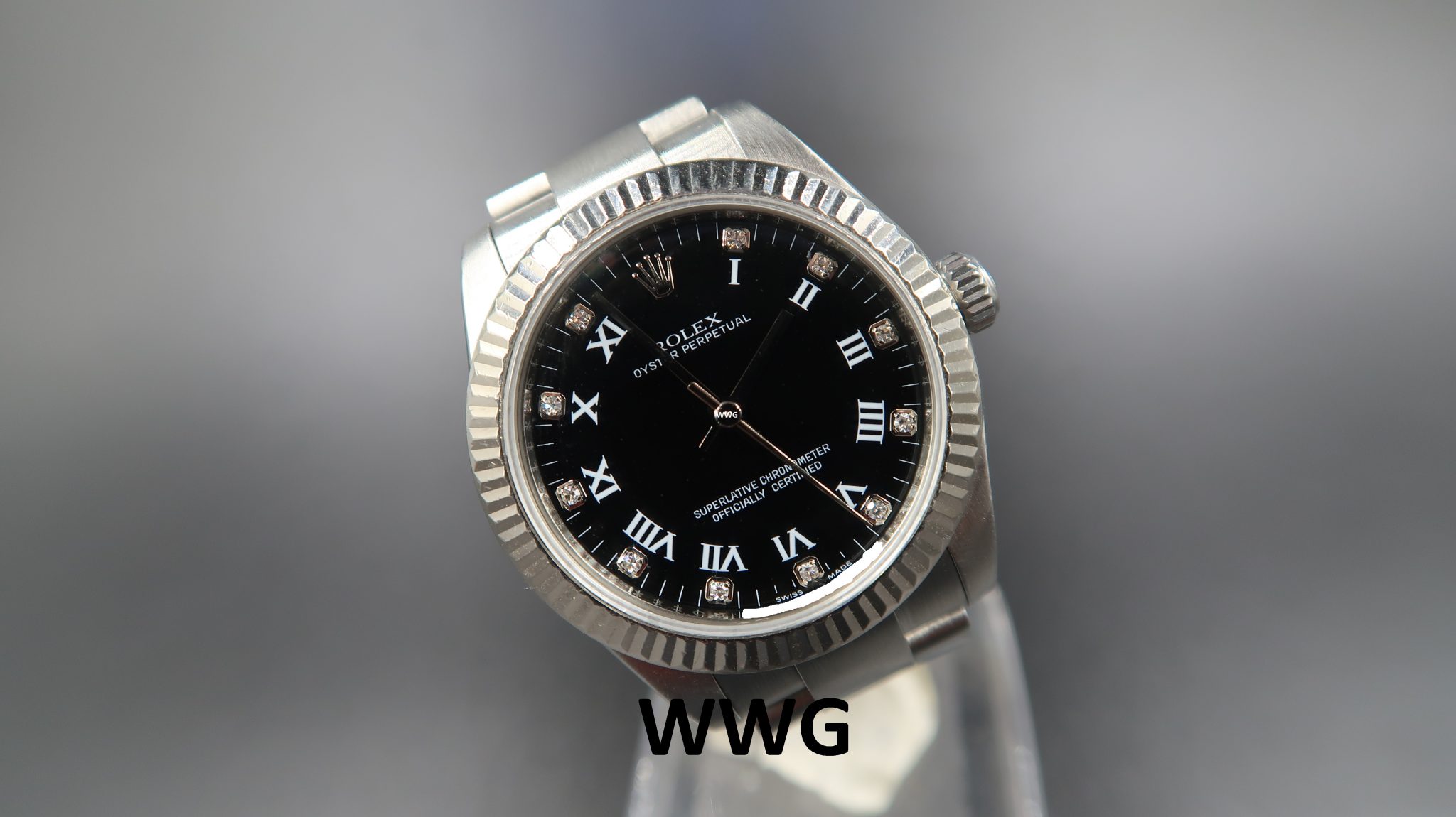 Rolex Oyster Perpetual 31 177234 Black Dial With Diamond(Pre Owned ...