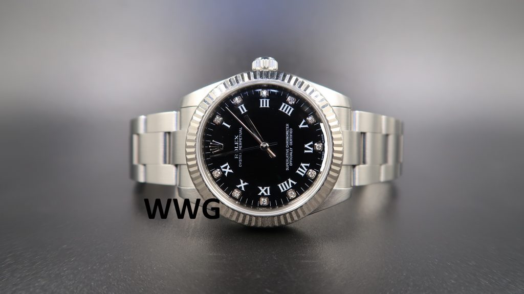 Rolex Oyster Perpetual 31 177234 Black Dial With Diamond(Pre Owned ...